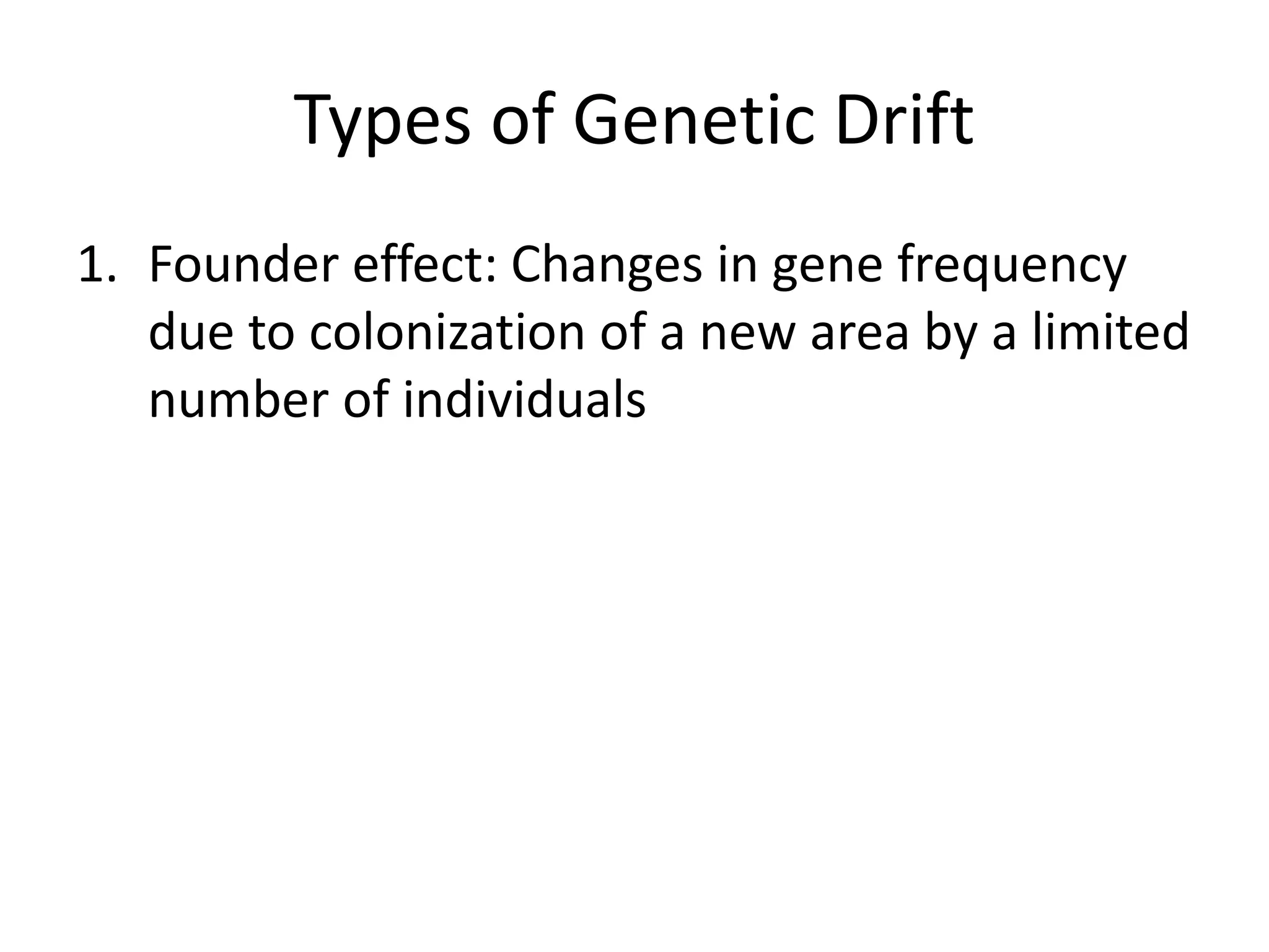 Notes genetic drift | PPTX
