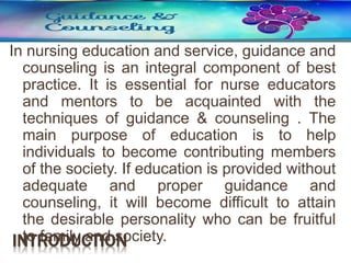 Notes guidance & counseling | PPTX