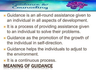 Notes guidance & counseling | PPTX