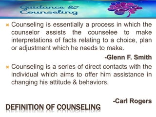 Notes guidance & counseling | PPTX
