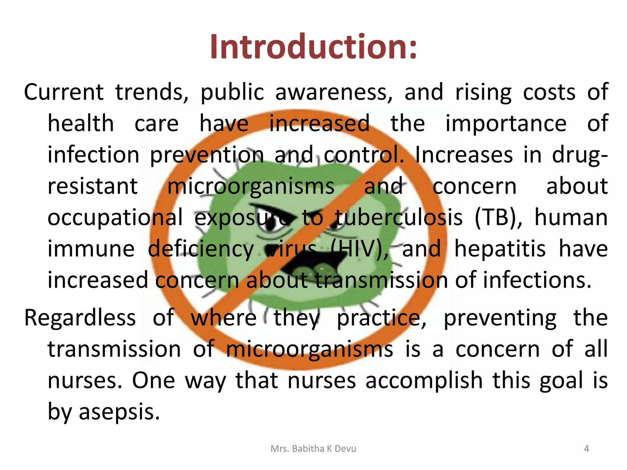 Notes on Infection Control | PPTX