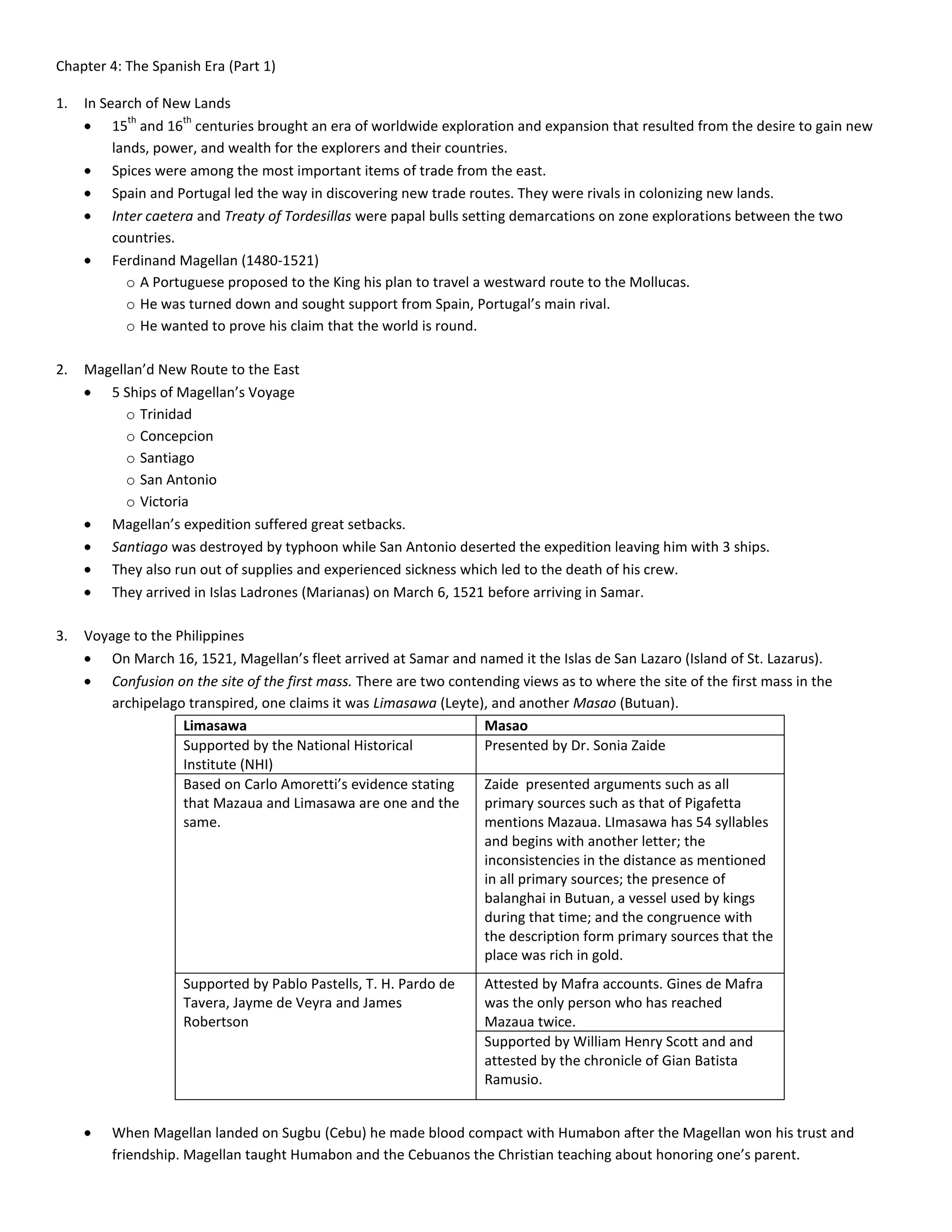 Notes in Philippine History Chapter 4(Part 1) | DOCX