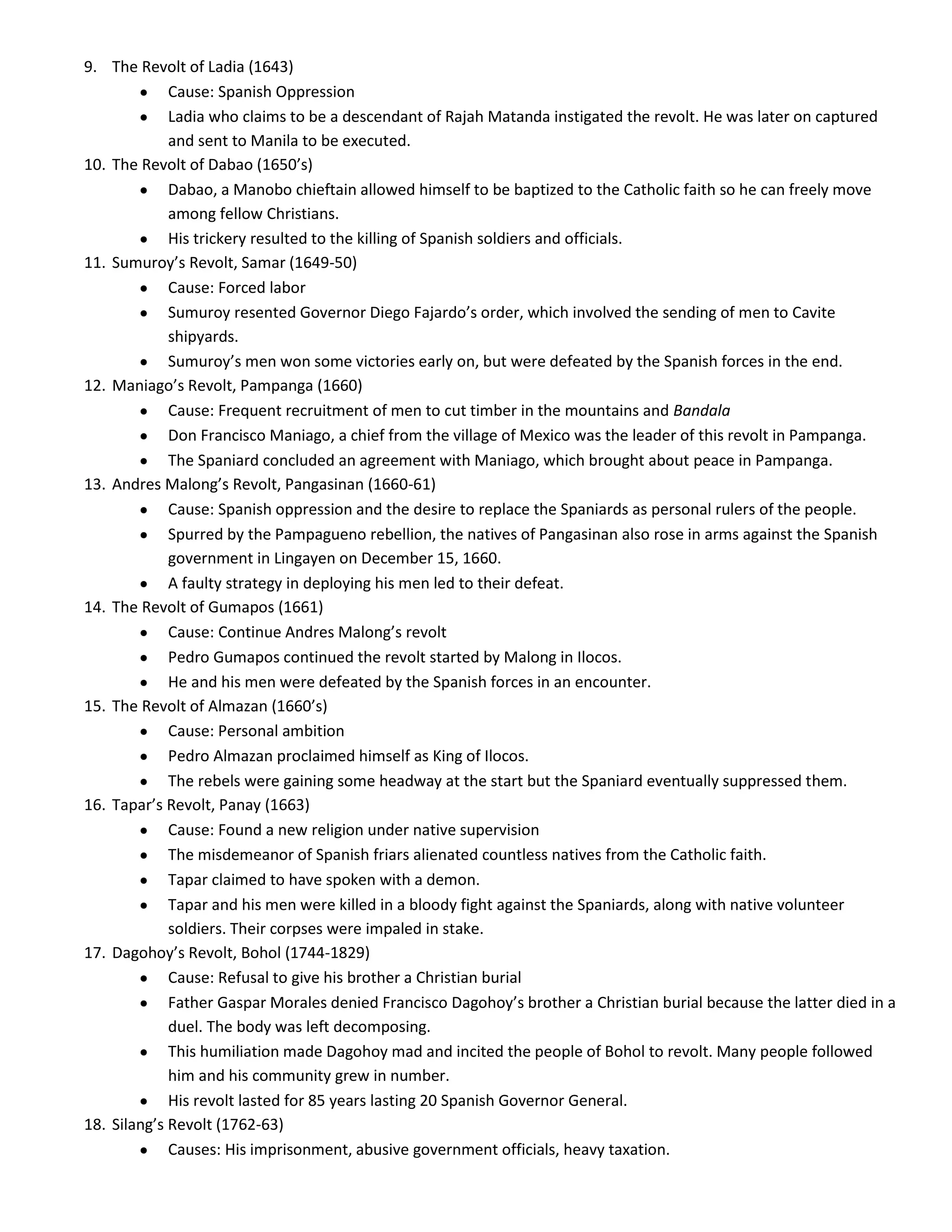 Notes in Philippine History Chapter 5 | DOCX