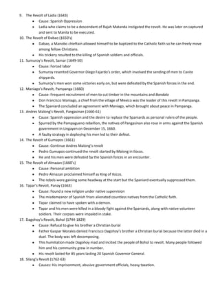 Notes in Philippine History Chapter 5 | DOCX