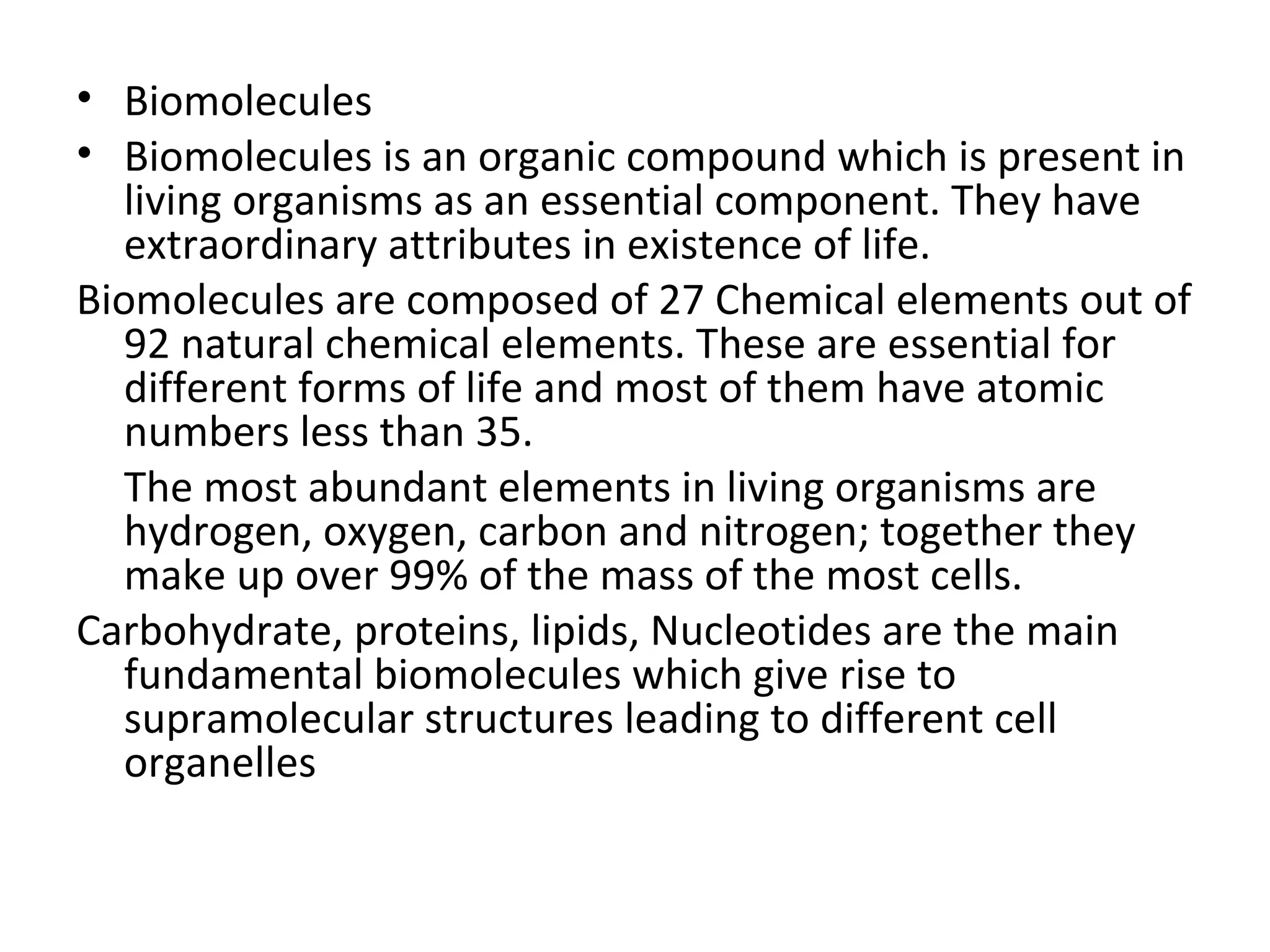 Notes introduction to biochemistry | PPT