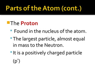 Notes lab 04b the atom structure | PPT
