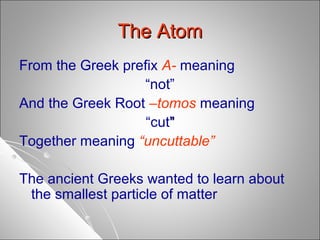 Notes lab 04 the invisible atom | PPT