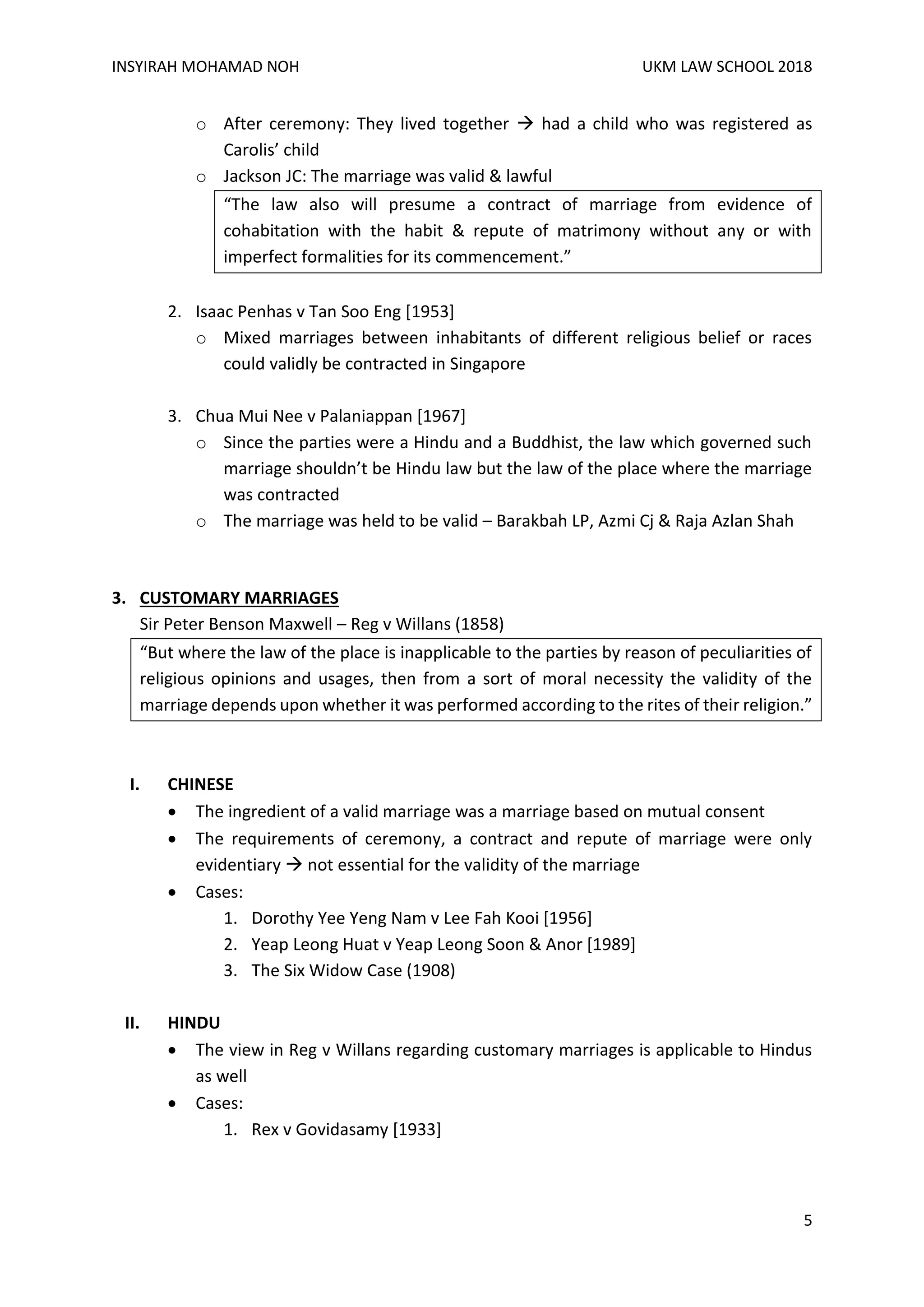 FAMILY LAW - MARRIAGE | PDF