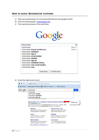 Notesmaster Training Manual | DOCX