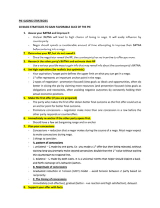 Notes CH 3,4,5 NEGOTIATION | PDF