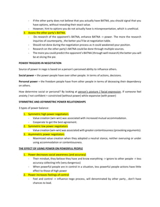 Notes CH 3,4,5 NEGOTIATION | PDF