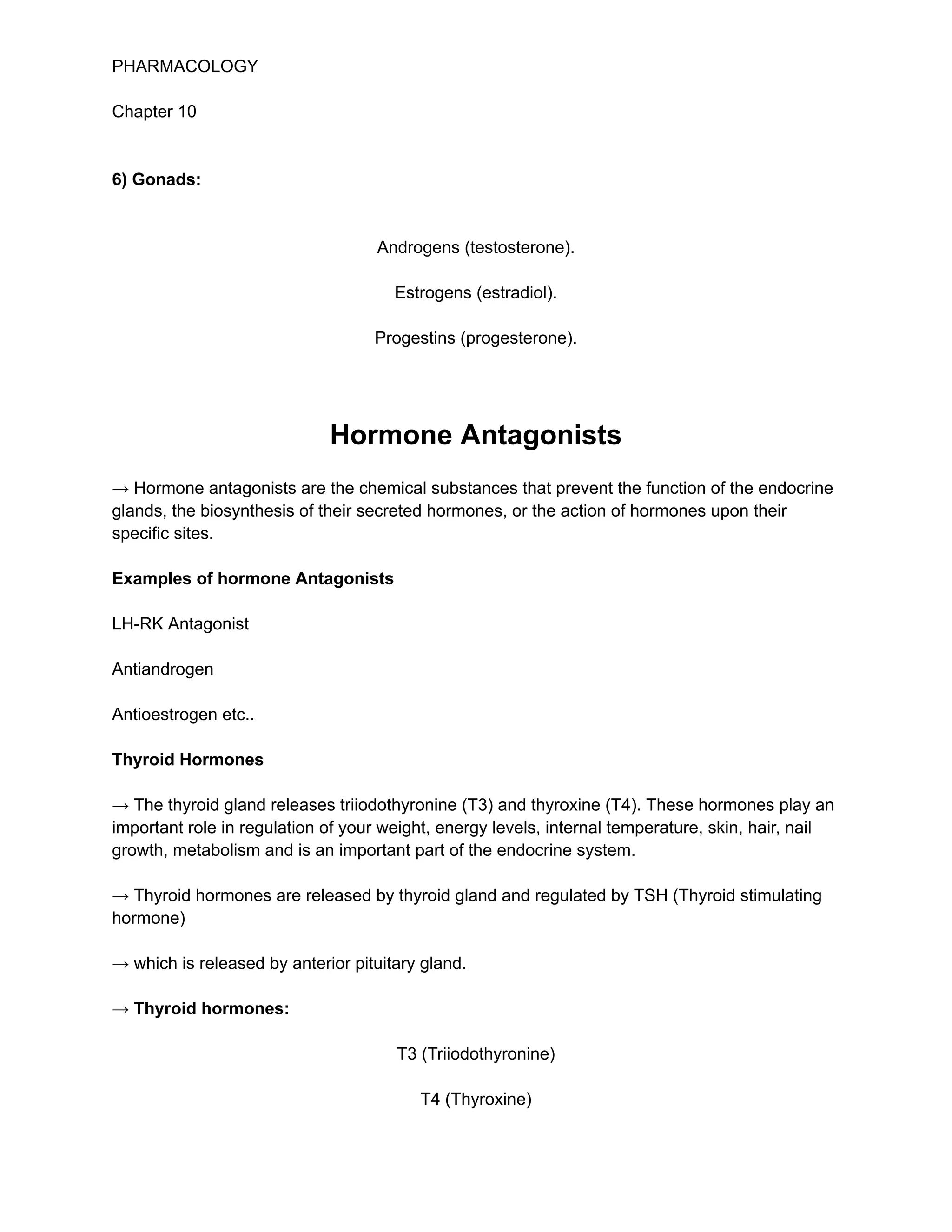 Notes of chapter No. 10 Hormones and Hormones Antagonists.pdf