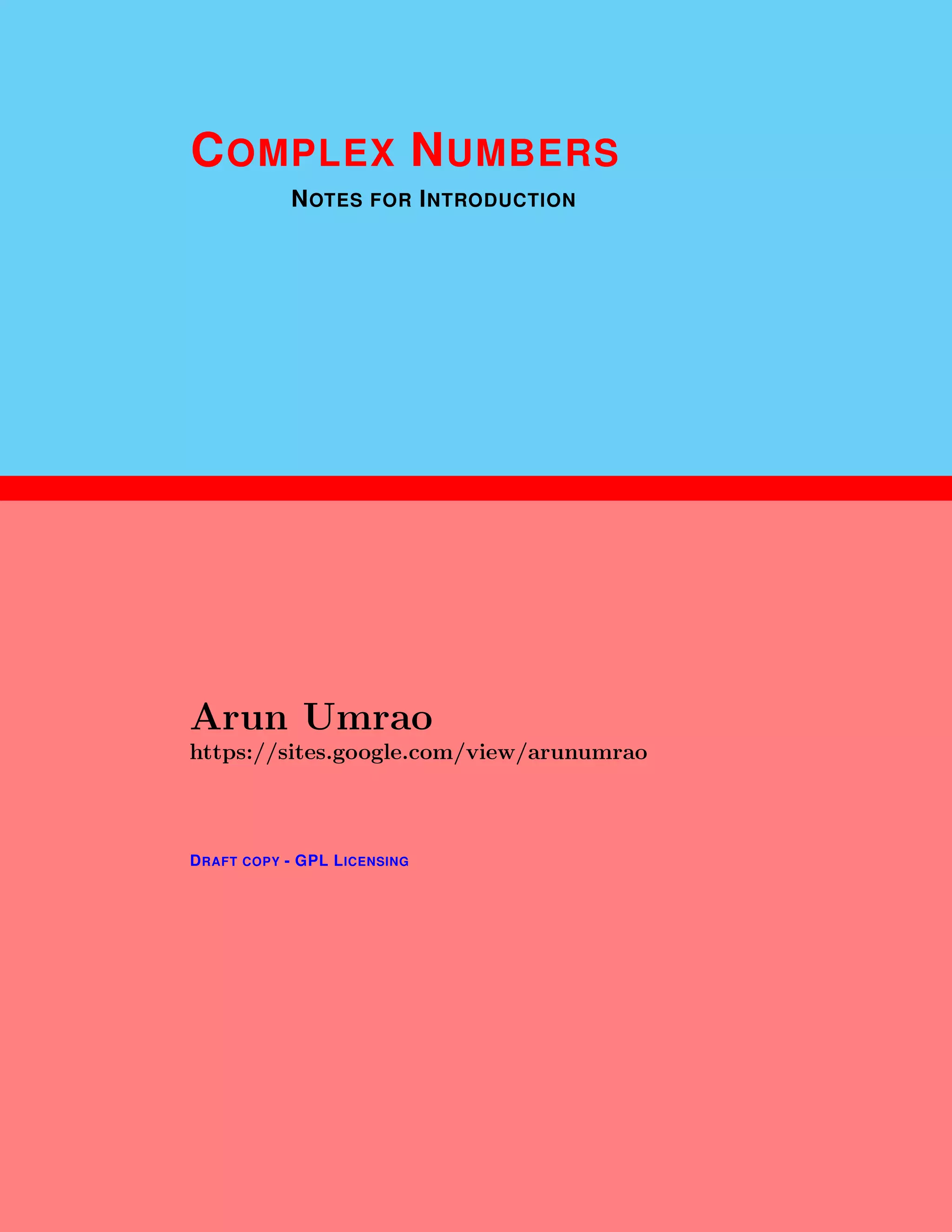 Complex Numbers | PDF