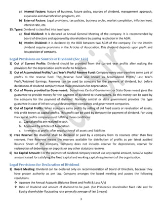 Notes of dividend and interest | PDF
