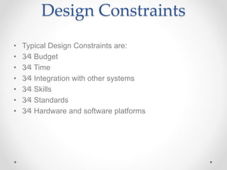 Design Engineering and Design concepts | PPT