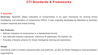 Cyber Threat Intelligence, CTI Lifecycle and CTI Framework | PPTX