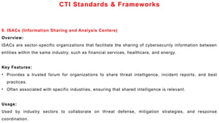 Cyber Threat Intelligence, CTI Lifecycle and CTI Framework | PPTX