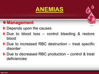 Babitha's Notes on anemia's & bleeding disorders | PPT