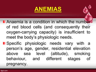 Babitha's Notes on anemia's & bleeding disorders | PPT
