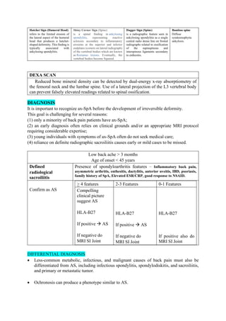 Ankylosing Spondylitis - Notes 2021 | PDF