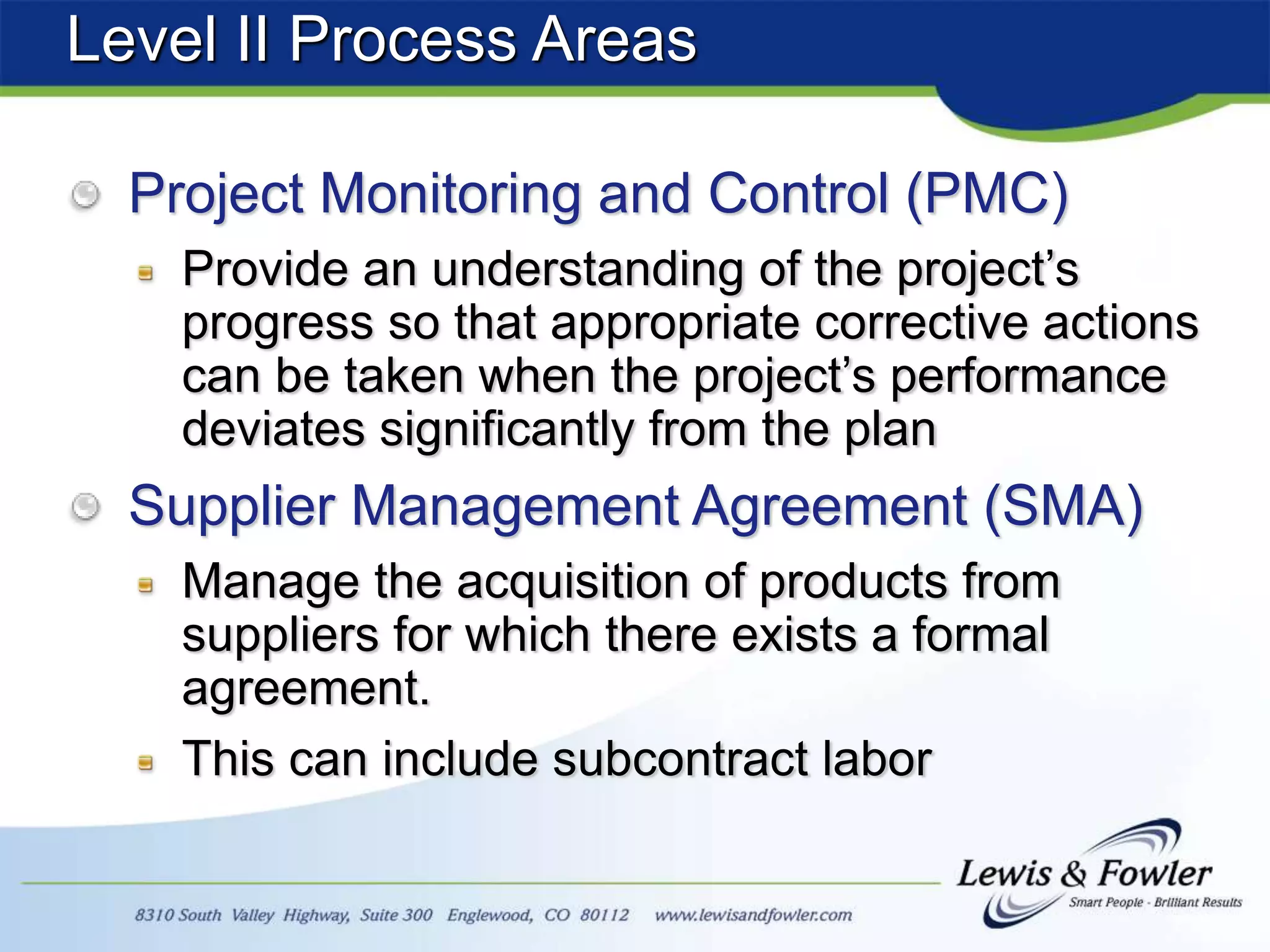 Using CMMI as a Framework for Organizing Software Development Process | PPT