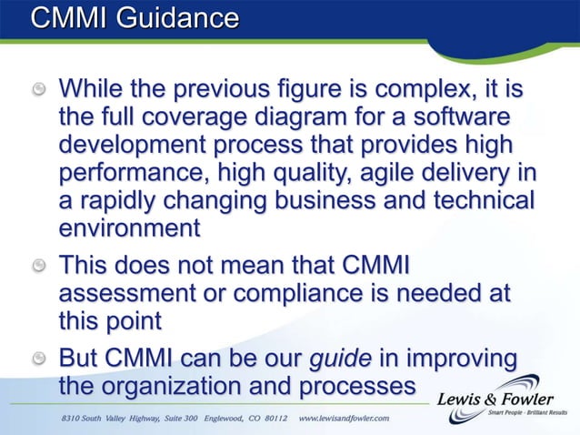 Using CMMI as a Framework for Organizing Software Development Process | PPT