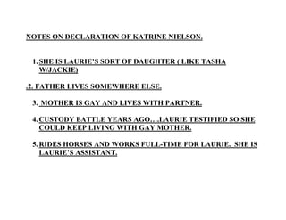 Notes on declaration of katrine nielson | PPT