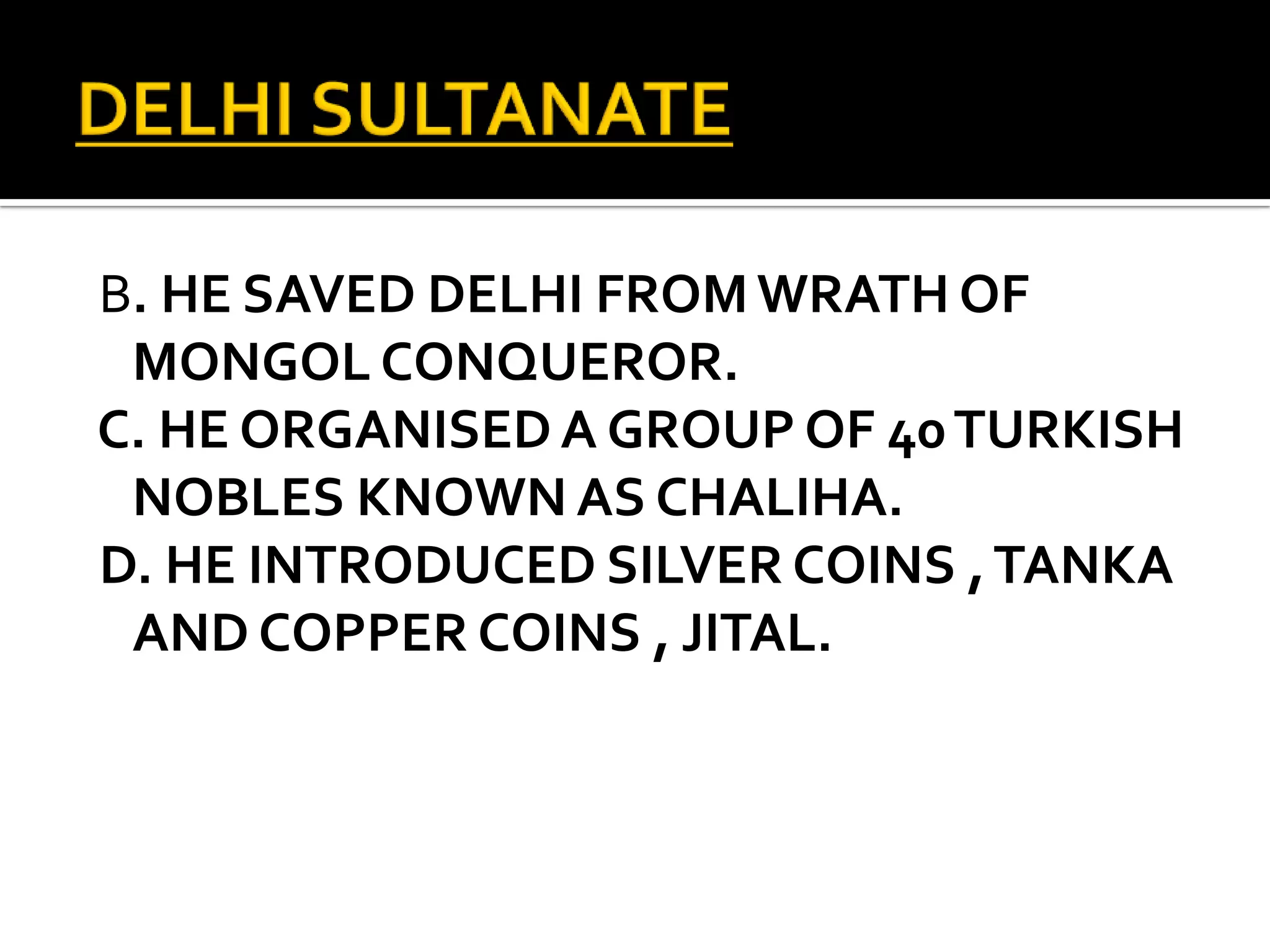 Notes on delhi sultanate | PPTX