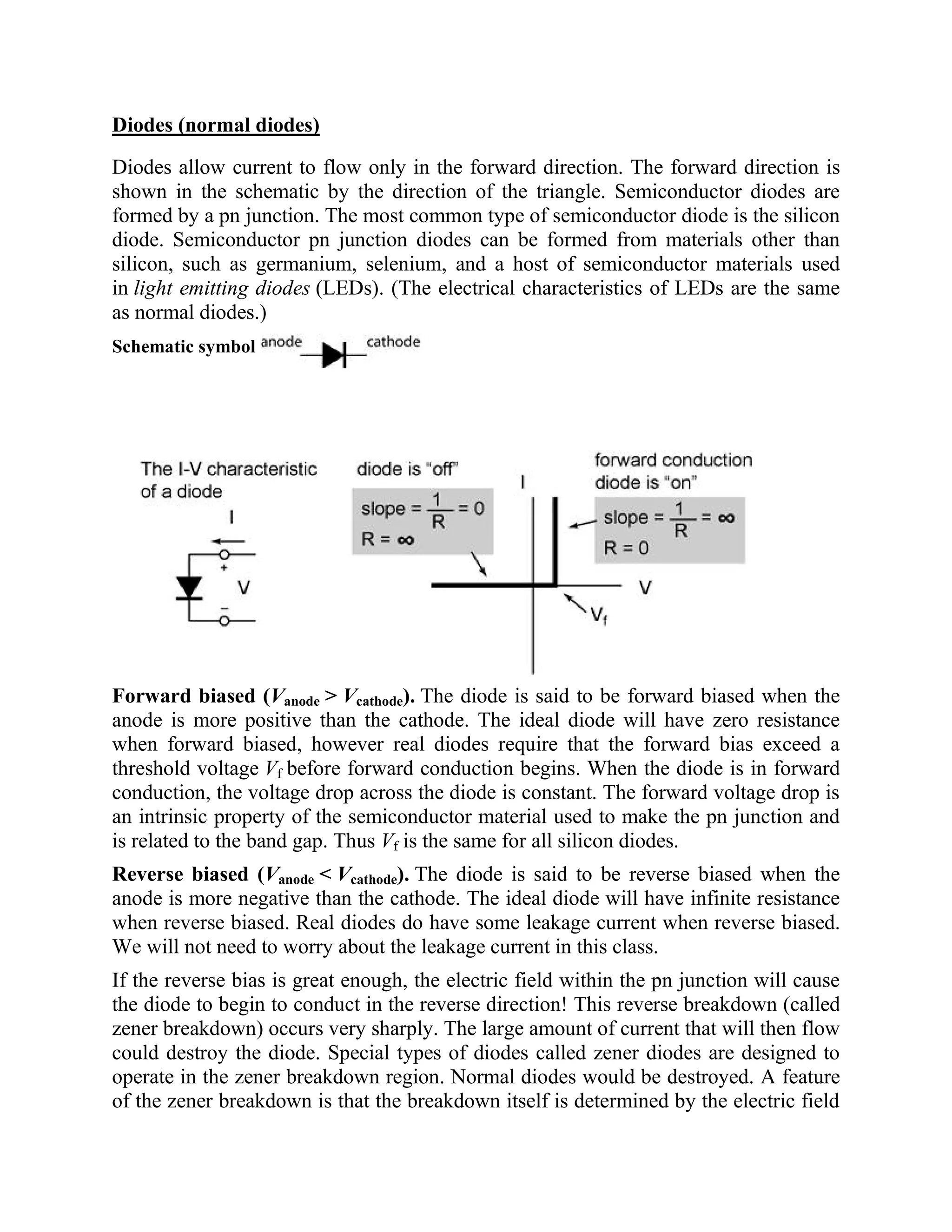 Notes on diodes and rectifiers | PDF