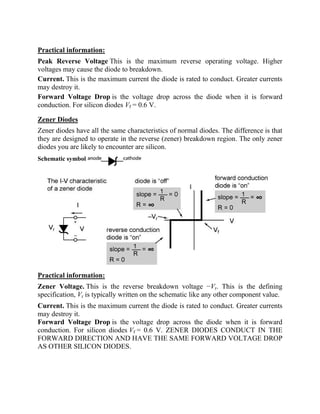 Notes on diodes and rectifiers | PDF