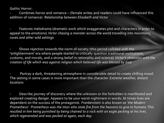 Notes on elements of horror | PPTX