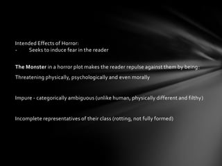 Notes on elements of horror | PPTX