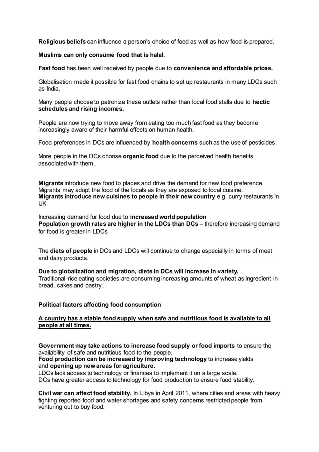 Notes on food resources | PDF