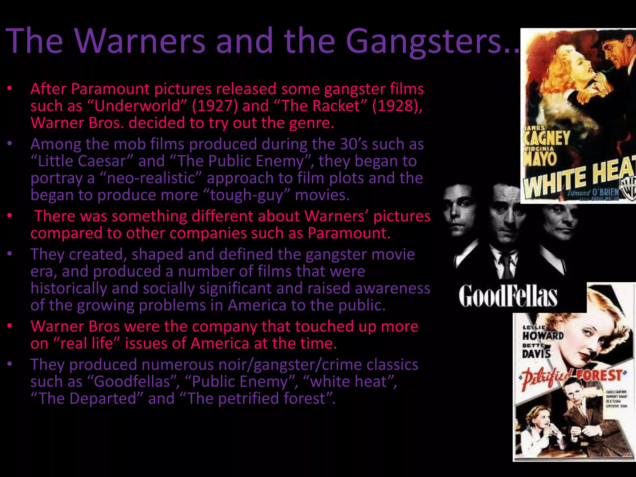 Notes on gangster film producers | PPT