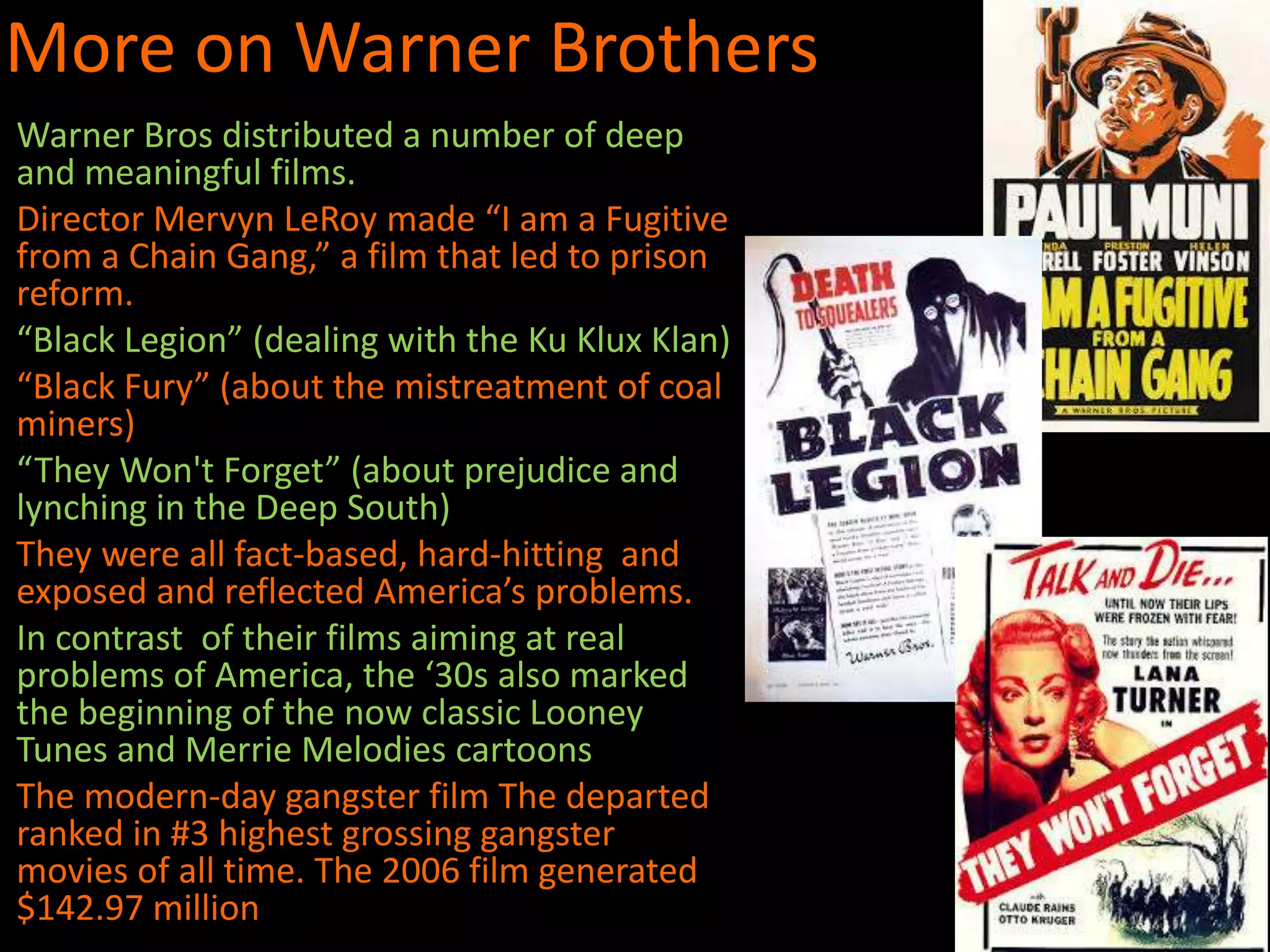 Notes on gangster film producers | PPT