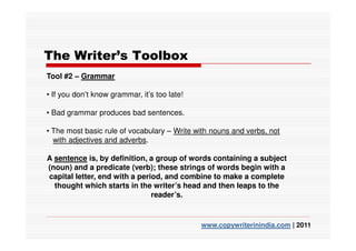 Notes on Good Writing | PPT
