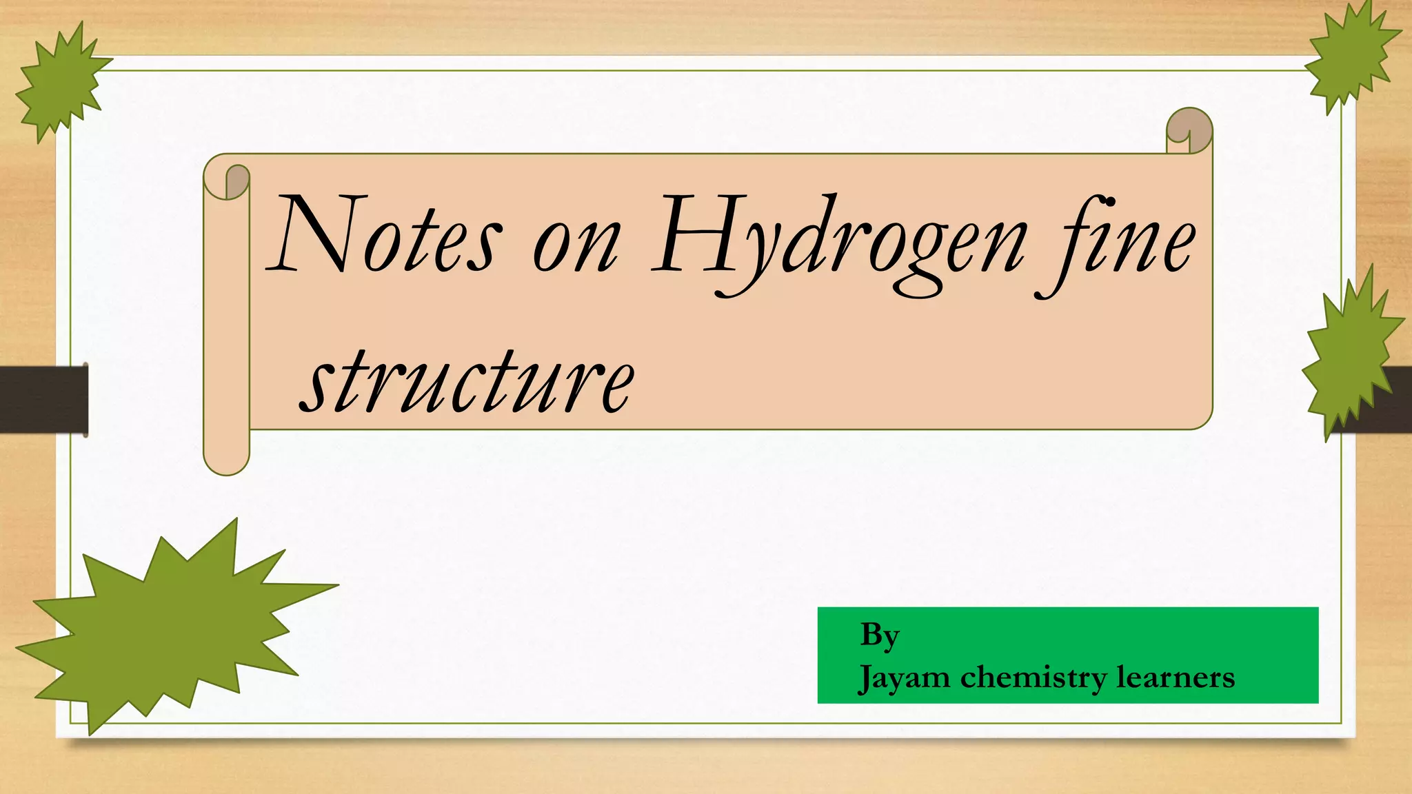 Notes on Hydrogen fine structures.pdf