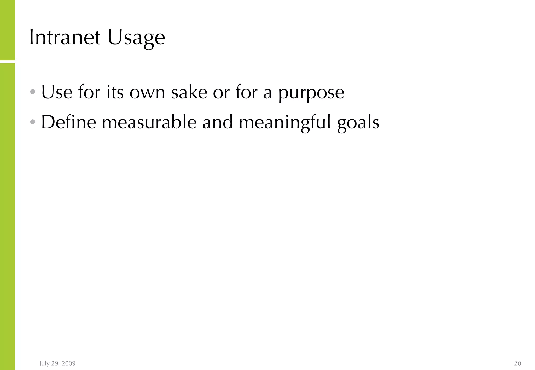 Notes On Intranet Implementation And Roadmap | PPT