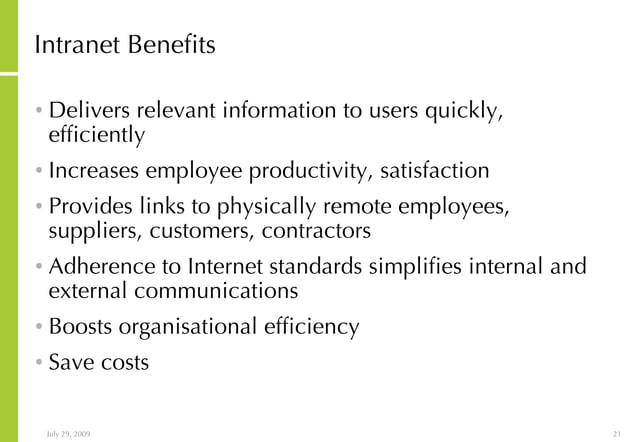 Notes On Intranet Implementation And Roadmap | PPT