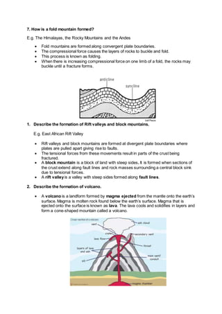 Notes on living with tectonic hazards n levels | DOCX