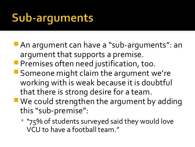 Notes on making arguments