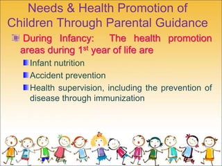 Notes on needs of the healthy child | PPT