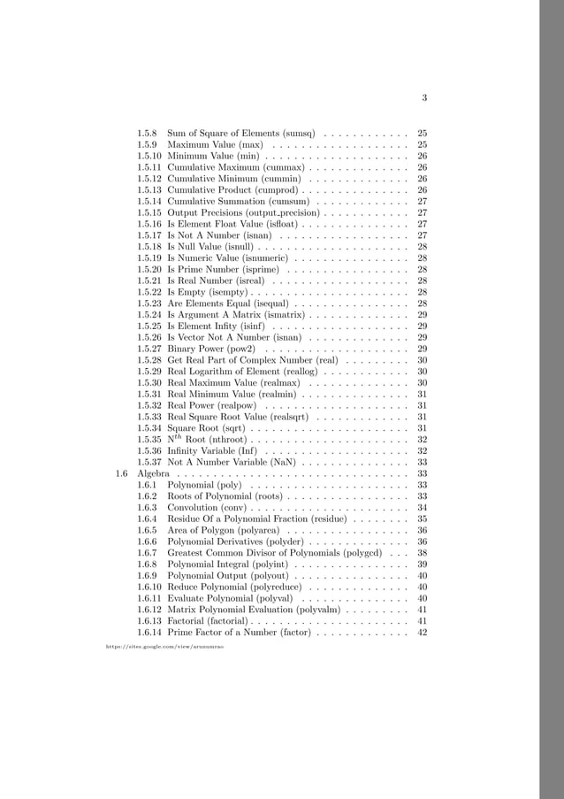 Notes for GNU Octave - Numerical Programming - for Students 01 of 02 by ...