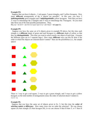 Notes on permutations and combinations | PDF