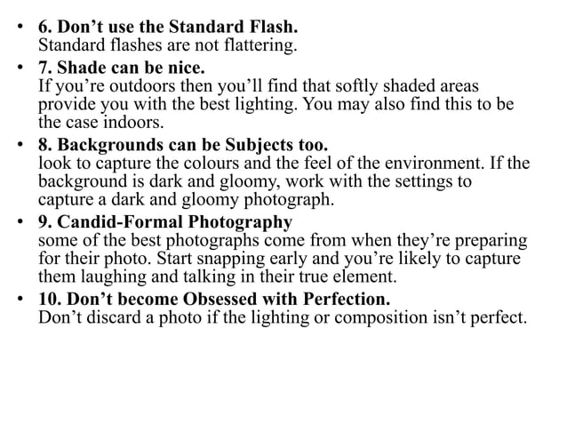 Notes on photography | PPT