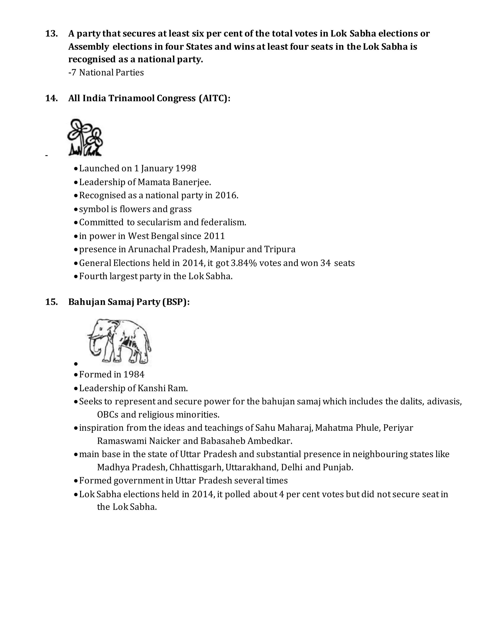 Notes on political parties_Grade 10 | DOCX