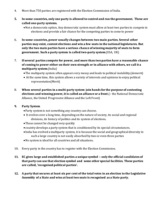 Notes on political parties_Grade 10 | DOCX