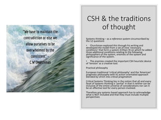 Notes on reader introducing systems approaches prt 6 csh | PPT