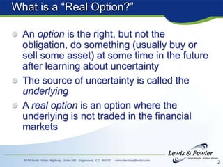 Notes on real options | PPT