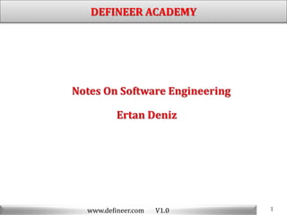 Notes on software engineering | PPT